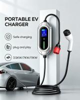 China 7KW/3.5KW Portable EV Charger with LCD Display and IP55 Waterproof Rating for New Energy Vehicles for sale