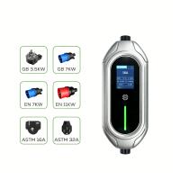 China 7KW/3.5KW Portable EV Charger with LCD Display and IP55 Waterproof Rating for New Energy Vehicles for sale
