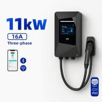 China Rain-Shield 11kW 3 Phase EV Charging Station Type 2 Wallbox Rfid OCPP Support For Thailand Vietnam Condo Office Building Power Hub for sale