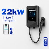 China 22kW AC EV Charger Wallbox Type 2/GBT 32A 3 Phase Flood Resistant For Vietnam Tropical Climate Commercial Charging Stations for sale
