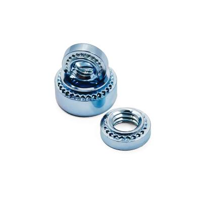 China Heat Treated Black Oxide Coated High Load Capacity Custom Knurling Pattern Self Clinching Nut for sale