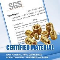 China Brass Heat Set Inserts for 3D Printed Parts Custom Thread Non Standard Precision Fasteners for sale