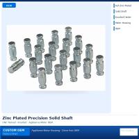 China Small Diameter Coupling Pin CNC Turned Zinc Plated Steel Knurled Flanged Custom Bulk OEM For Printer Scanner Appliance Motor for sale