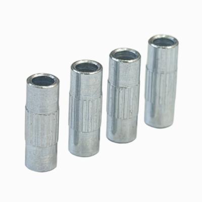 China Knurled Locating Pin CNC Turned Hardened Zinc Plated Steel Custom OEM Bulk Fast Sample For Robotics Automation Textile Machine for sale