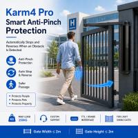 China Karm4 Pro 24V Articulated Arm Swing Gate Opener 250KG Access Control Anti Pinch Protection for sale