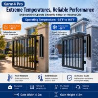China Karm4 Pro 24V Articulated Arm Swing Gate Opener 250KG Access Control Anti Pinch Protection for sale