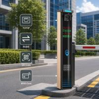 China Adjustable Camera Plate Gate with Anti-Pinch RS232 RS485 TCP and QR RFID for Vehicle Parking Entrance Management for sale