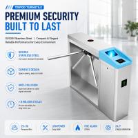 China SUS304 Stainless Steel Tripod Turnstile Gate with 550mm Passage Width and Bi-Directional RS232 Dry Contact Fire Alarm Input for sale