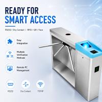 China SUS304 Stainless Steel Tripod Turnstile Gate with 550mm Passage Width and Bi-Directional RS232 Dry Contact Fire Alarm Input for sale