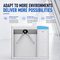 China SUS304 Stainless Steel Tripod Turnstile Gate with 550mm Passage Width and Bi-Directional RS232 Dry Contact Fire Alarm Input for sale