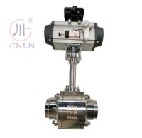 China Stainless Steel CDQ661F Cryogenic Pneumatic Ball Valve For LNG/LOX/LN2/LAR/LCO2 -196`~+80 ℃ for sale