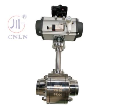 China Stainless Steel CDQ661F Cryogenic Pneumatic Ball Valve For LNG/LOX/LN2/LAR/LCO2 -196`~+80 ℃ for sale