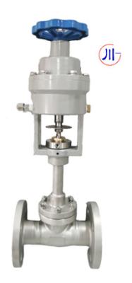 China Stainless Steel Flanged Pneumatic Cryogenic Globe Valve With Handwheel for sale