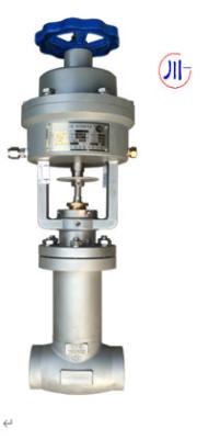 China Jacket Pneumatic Shut Off Valve With Handwheel Temperature Range -196°C To 80℃ for sale