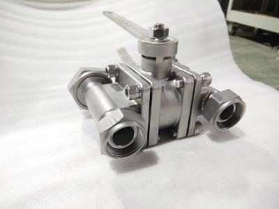 China Stainless Steel Cryogenic 3 Way Ball Valve DN25 For LNG / LOX /  Liquild Gas for sale