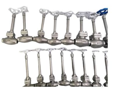 China PN50 Cryogenic Globe Valve Stop Valve Socket Welding -196~+80 ℃ For LNG LOX LIN LAR LCO2 for sale