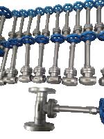 China DJ61F-50P Cryogenic Globe Valve with PTFE Seal for -196°C to +80°C Applications and 5.0Mpa Maximum Pressure in 3/8''-4'' Size for sale