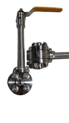 China DN25 Long Shaft Cryogenic SS Ball Valve with 4.0MPa Pressure Rating and -80℃ to +80℃ Temperature Range for sale