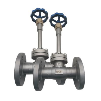 China Extended Stem Cryogenic Flange Globe Valve With Wheel Handle -196°C to +80°C Temperature Range PN 1.6-6.4 MPA for sale