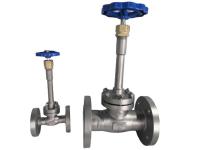 China LNG LN2 LAr2 Flange Type Long Stem Cryogenic Globe Valve for sale
