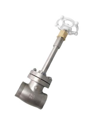 China DN40 CF8 304 Stainless Steel Globe Valve for Low Temperature Applications -196℃ to +80℃ with 5.0MPa Pressure Rating for sale