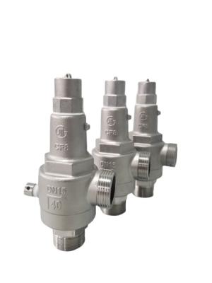 China PN4.0MPa DN15 Fall Lift Safety Valve for LN2 Tank with -80℃ to +120℃ Temperature Range and 0.92-2.42MPa Set Pressure for sale