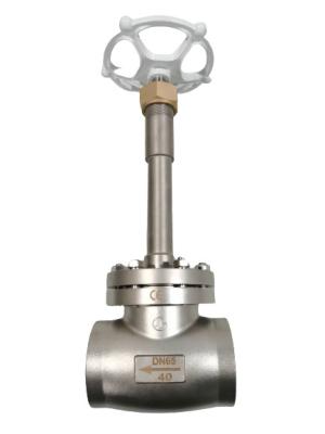 China SS304 SS316 Cryogenic Globe Valve for Liquid Ammonia & Nitrogen -196°C to +80°C Temperature Range with Welding Connection for sale
