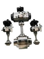 China LNG LO2 Pneumatic Cryogenic Ball Valve DN10-100mm PN16 to PN40 -196°C to +80°C Temperature Range for sale
