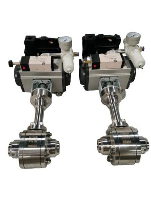China ISO Standard SS304 SS316 Cryogenic Pneumatic Ball Valve DN10-100mm -196°C to +80°C Temperature Range for sale