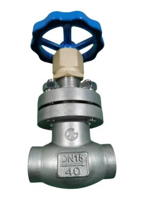 China DN15 PN40 Cryogenic Socket Weld Globe Valve for Low-Temperature Gas Applications -80℃ to +80℃ for sale