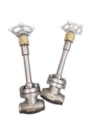 China PN40 Cryogenic Socket Weld Globe Valve SS304/SS316 for -196°C to 80°C Liquid Nitrogen Applications for sale