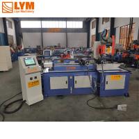 China Automatic CNC Tube Cutting Machine Servo Feeding 120mm Pipe Cutter 45 Degree Rotation for sale