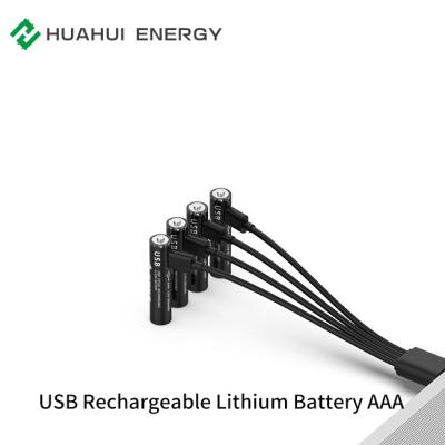 China Type C USB 400mAh Li Ion Rechargeable Battery , AAA 02 1.5 Volt Lithium Battery for sale