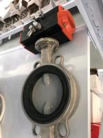 China Double Acting Pneumatic Butterfly Valve DN25-DN1000 PN10-16 with ISO5211 Compliant Actuator for sale