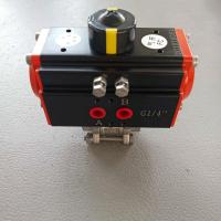 China Stainless Steel Pneumatic Ball Valve with Double Action Spring Return - 2-8 Bar Working Pressure, 0-90° Rotation for sale