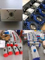 China 90 Degree Rack Pinion Pneumatic Actuator 2-8bar Aluminum Alloy Silver Body for sale