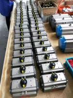 China AT063 Double Acting Rack and Pinion Pneumatic Actuator 63mm with 2-8 Bar Pressure Range for Valve Automation for sale