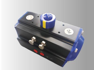 China 90 Degree Single Action Pneumatic Actuator with 2-8 Bar Working Pressure and Black Aluminum Body for Valve Control for sale
