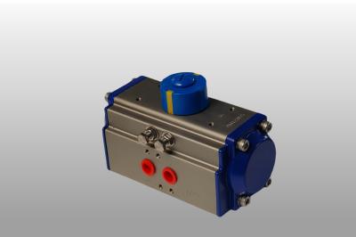 China AT063 Double Acting Rack and Pinion Pneumatic Actuator 63mm with 2-8 Bar Pressure Range for Valve Automation for sale