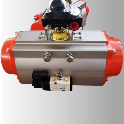 China Rack and Pinion Pneumatic Rotary Actuators 2-8 Bar Working Pressure with 90° Rotation for Control Valves for sale