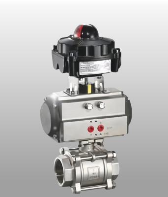 China AT Series Pneumatic Actuator 2-8 Bar Working Pressure with ISO5211 Connection for Ball and Butterfly Valves for sale