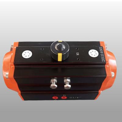 China Hard Anodized Aluminum Rack & Pinion Pneumatic Actuator - 2-8 Bar Working Pressure, 0-90° Rotation for sale