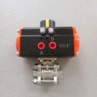 China Stainless Steel Pneumatic Ball Valve with Double Action Spring Return - 2-8 Bar Working Pressure, 0-90° Rotation for sale