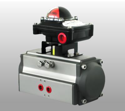 China Hard Anodized Aluminum Alloy Pneumatic Valve Actuator with Limit Switch Box - 2-8 Bar Working Pressure, 0-90° Rotation for sale