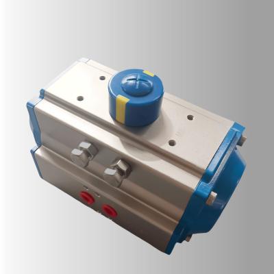 China 75mm Aluminum Alloy Rack and Pinion Pneumatic Actuator - 2-8 Bar Working Pressure, 90° Rotation for sale