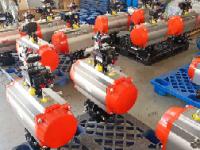 China Rack and Pinion Pneumatic Rotary Actuators 2-8 Bar Working Pressure with 90° Rotation for Control Valves for sale