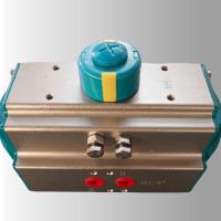 China AT Series Aluminum Rack & Pinion Pneumatic Actuator 0-90° Rotation 2-8 Bar Pressure Range for sale