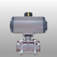 China 90 Degree Pneumatic Actuator Ball Valve 32-400mm Aluminum Alloy Rack Pinion with 2-8bar Pressure Range for sale