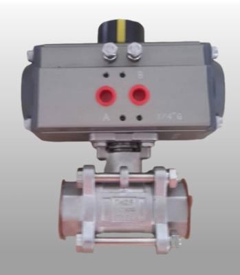 China 90 Degree Pneumatic Actuator Ball Valve 32-400mm Aluminum Alloy Rack Pinion with 2-8bar Pressure Range for sale