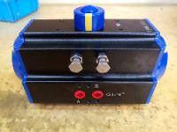 China AT Series Single Action Pneumatic Actuator 90° Quarter Turn Spring Return 2-8 Bar Aluminum Body for sale
